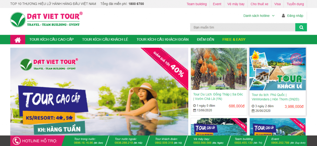 Top 10 website du lịch nổi tiếng nhất ở Việt Nam